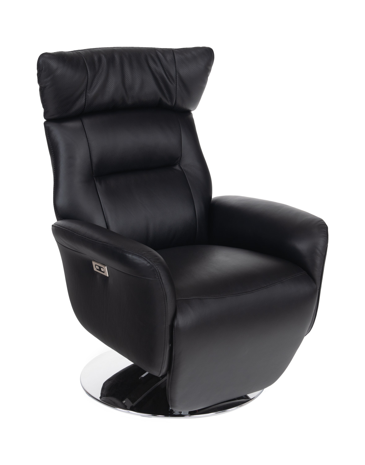 Gladys Leather Power Swivel Recliner
