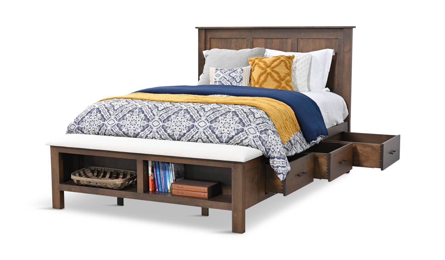 Williamsport Storage Bed With Upholstered Footboard Bench